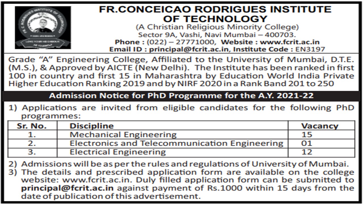 Fr. C. Rodrigues Institute of Technology.